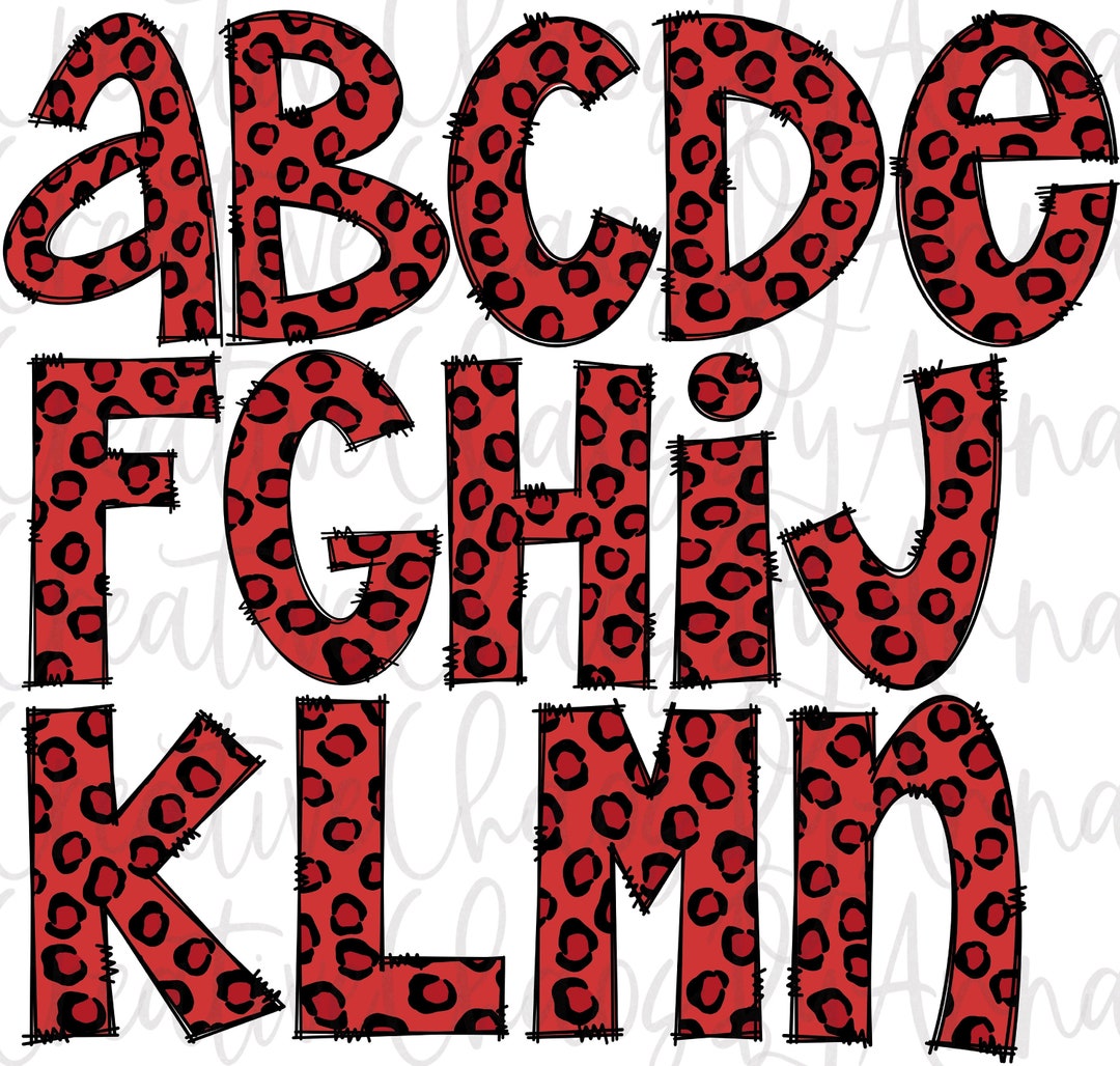 Leopard Print Sublimation | Alphabet PNG Bundle | Leopard Print PNG ...