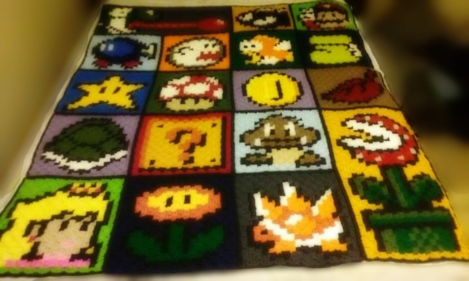 Mario Gamer Blanket PATTERN ONLY - Etsy