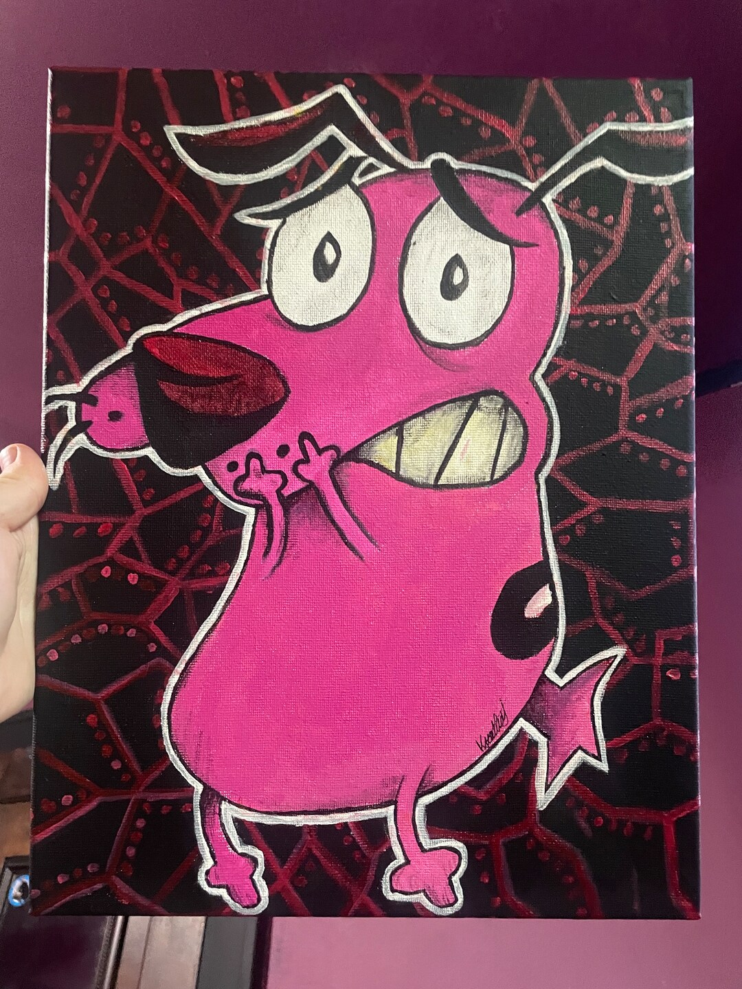 Courage Character Painting - A 11"x14" Wall Hanging for Home Decoration ...