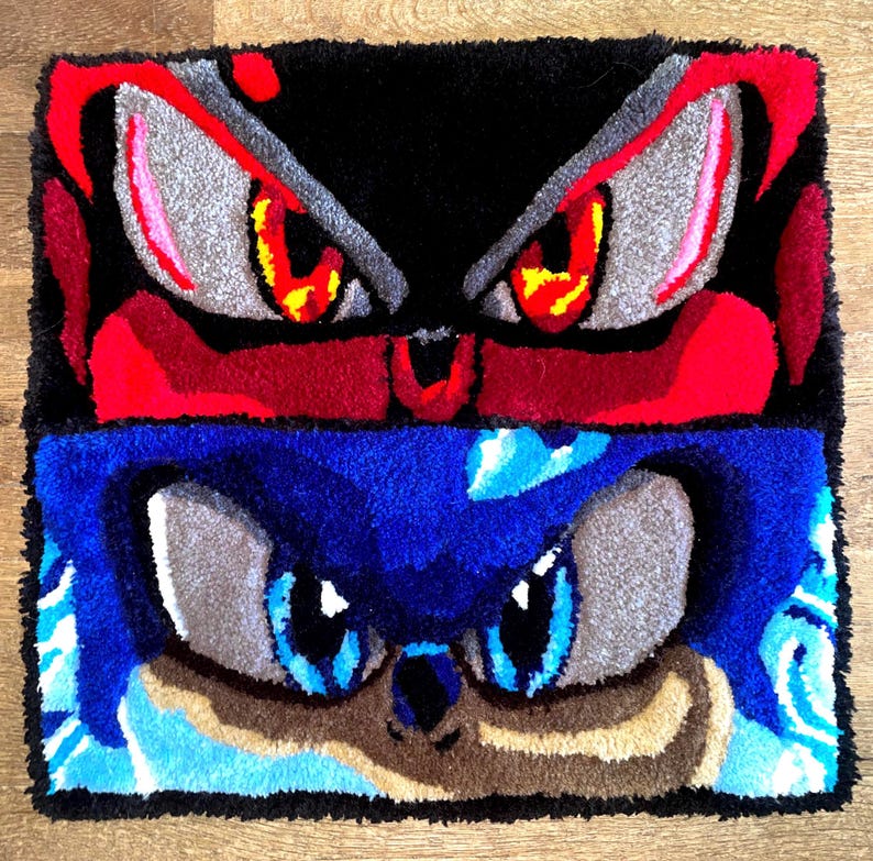 Sonic Vs Shadow Tufted Rug - Etsy