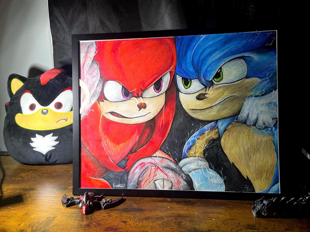 Sonic Vs. Knuckles - an 11”x14” Game Room or Kids Bedroom Decor - Etsy
