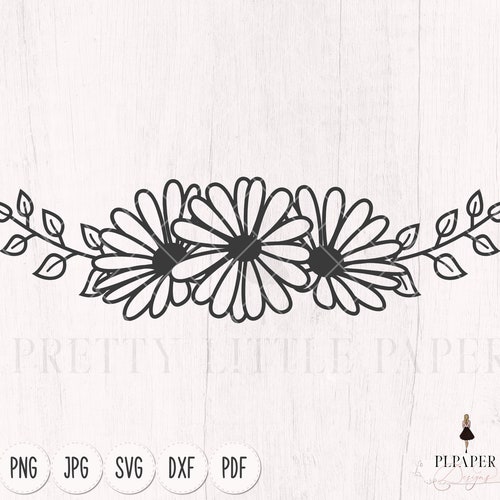 Daisy Svg Svg Flowers Flower Svg Floral Frame Svg Floral - Etsy