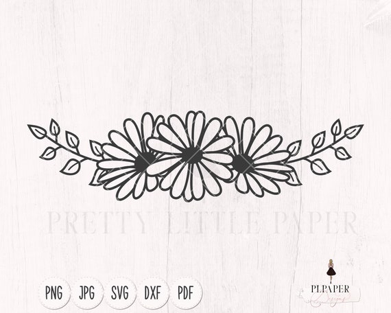Daisy Svg Svg Flowers Flower Svg Floral Frame Svg Floral | Etsy
