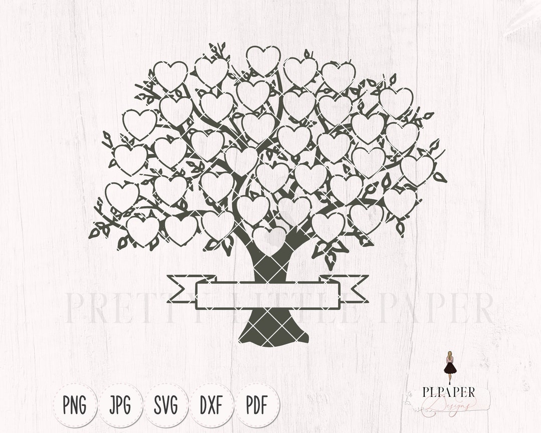 Family Tree Svg 38 Members, Tree of Life Svg, Family Reunion Svg ...