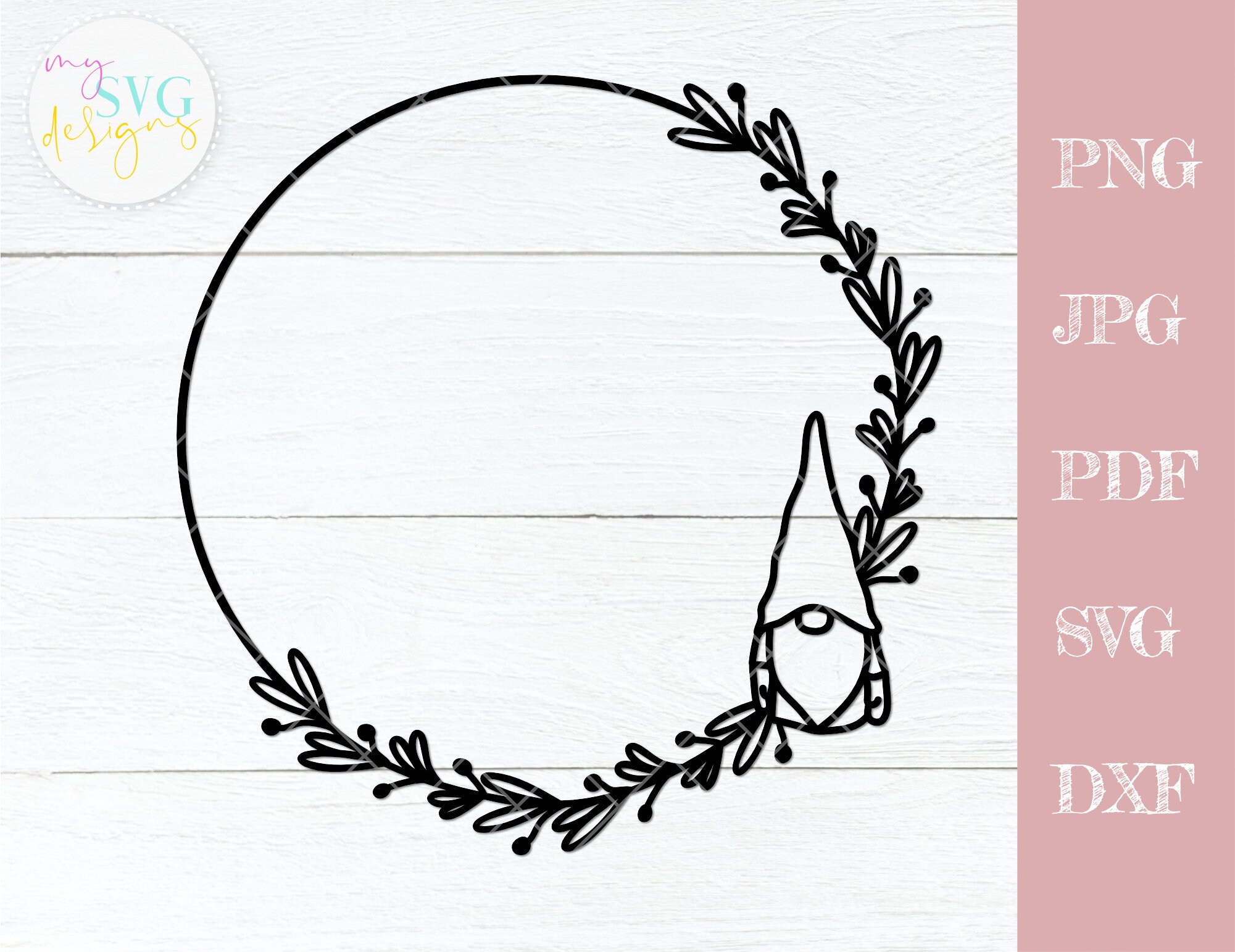 Gnome svg Christmas gnome svg Christmas wreath svg Gnome | Etsy