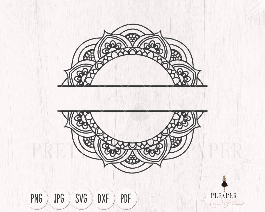 Split Monogram Svg, Monogram Frame Svg, Mailbox Decal Svg, Family ...