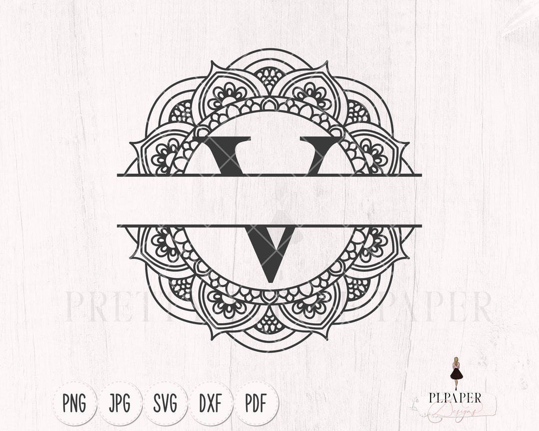 Split Monogram Svg V V Monogram Svg Wreath Monogram Svg - Etsy