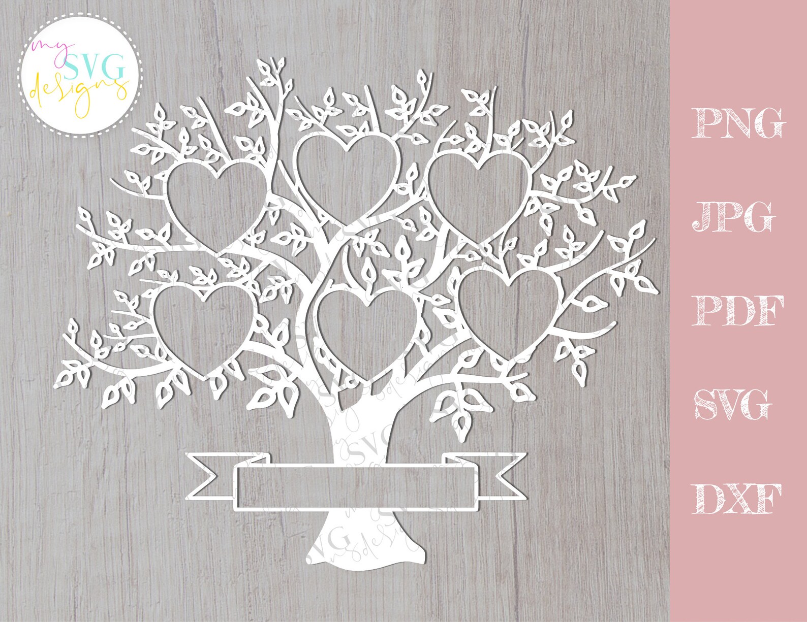 Family tree svg 6 members Family reunion svg custom family | Etsy