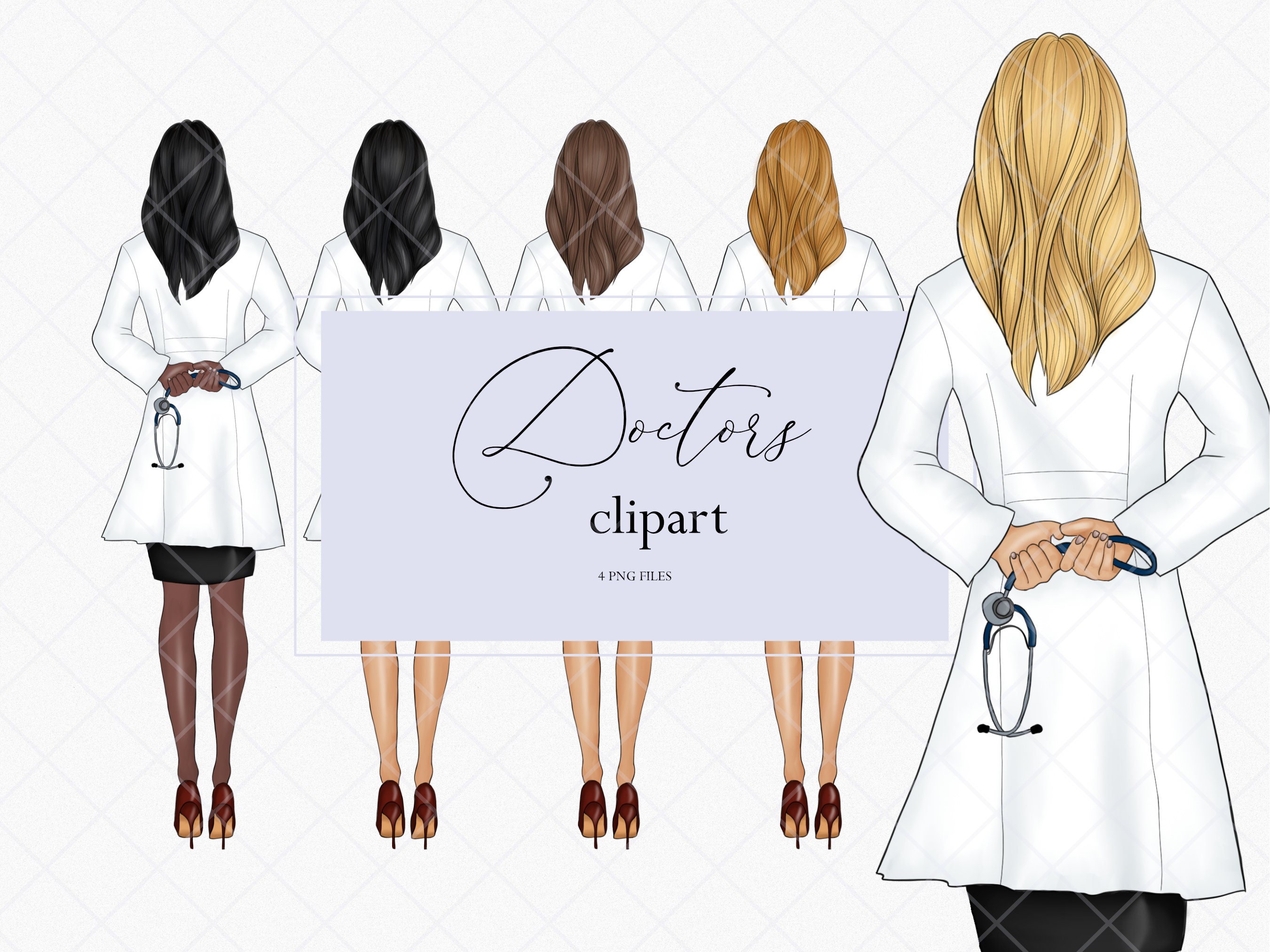 Doctor Clipart, Doctor Fashion Illustration Clipart, Nurse, Design, Png ...