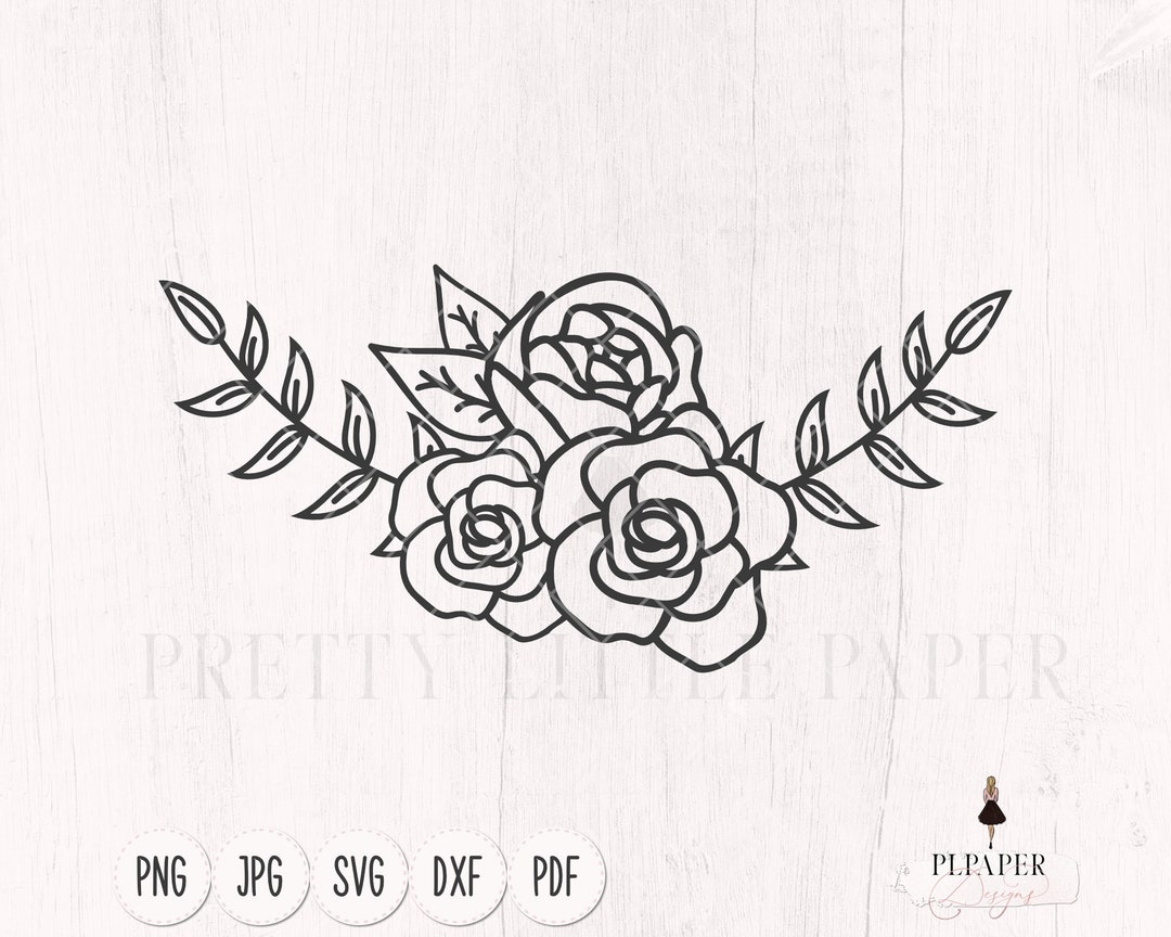 Rose Svg, Rose Border Svg, Flower Border Svg, Svg Flowers, Flower Svg ...