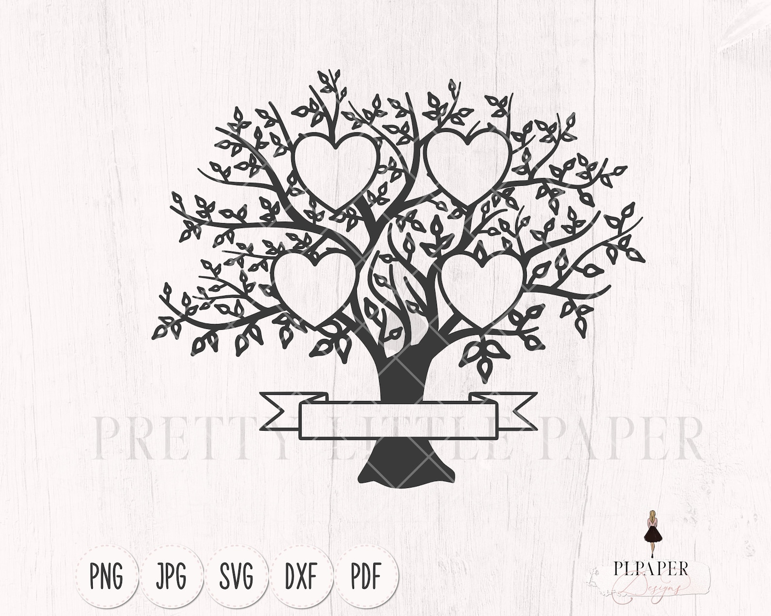 Family Tree Svg 4 Members, Family Reunion Svg, Custom Family Tree Svg 4 ...