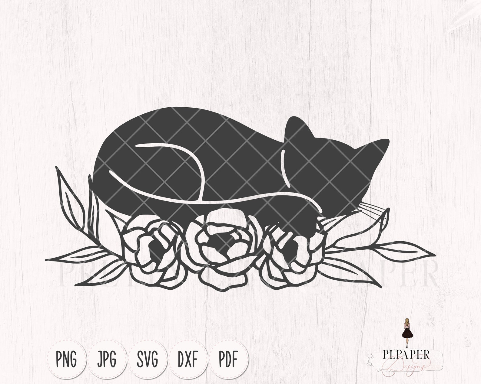 Cute Cat Svg Kitty Svg Cat Mom Svg Cat Lady Svg Floral Cat - Etsy