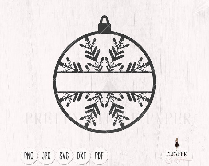Christmas Ornament Svg, Name Ornament Svg, Christmas Svg, Winter Svg ...