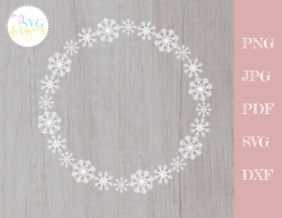 Snowflake wreath svg Snowflake frame svg Christmas svg | Etsy