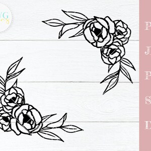 Rose Svg, Rose Frame Svg, Flower Svg Files, Flower Border Svg Cut File ...