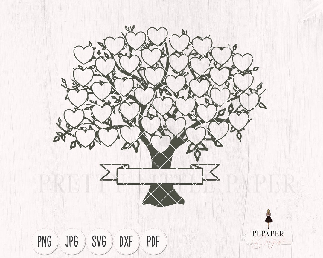 Family Tree Svg 40 Members, Tree of Life Svg, Family Reunion Svg ...