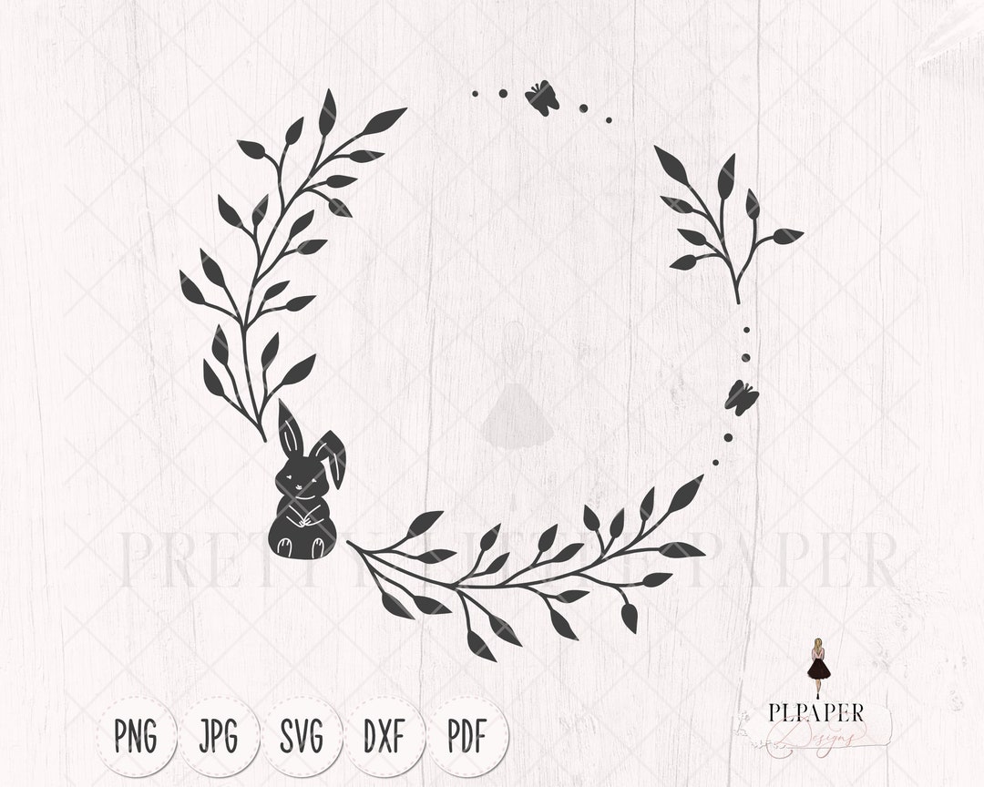 Happy Easter Svg, Easter Wreath Svg, Easter Bunny Svg, Easter Svg ...