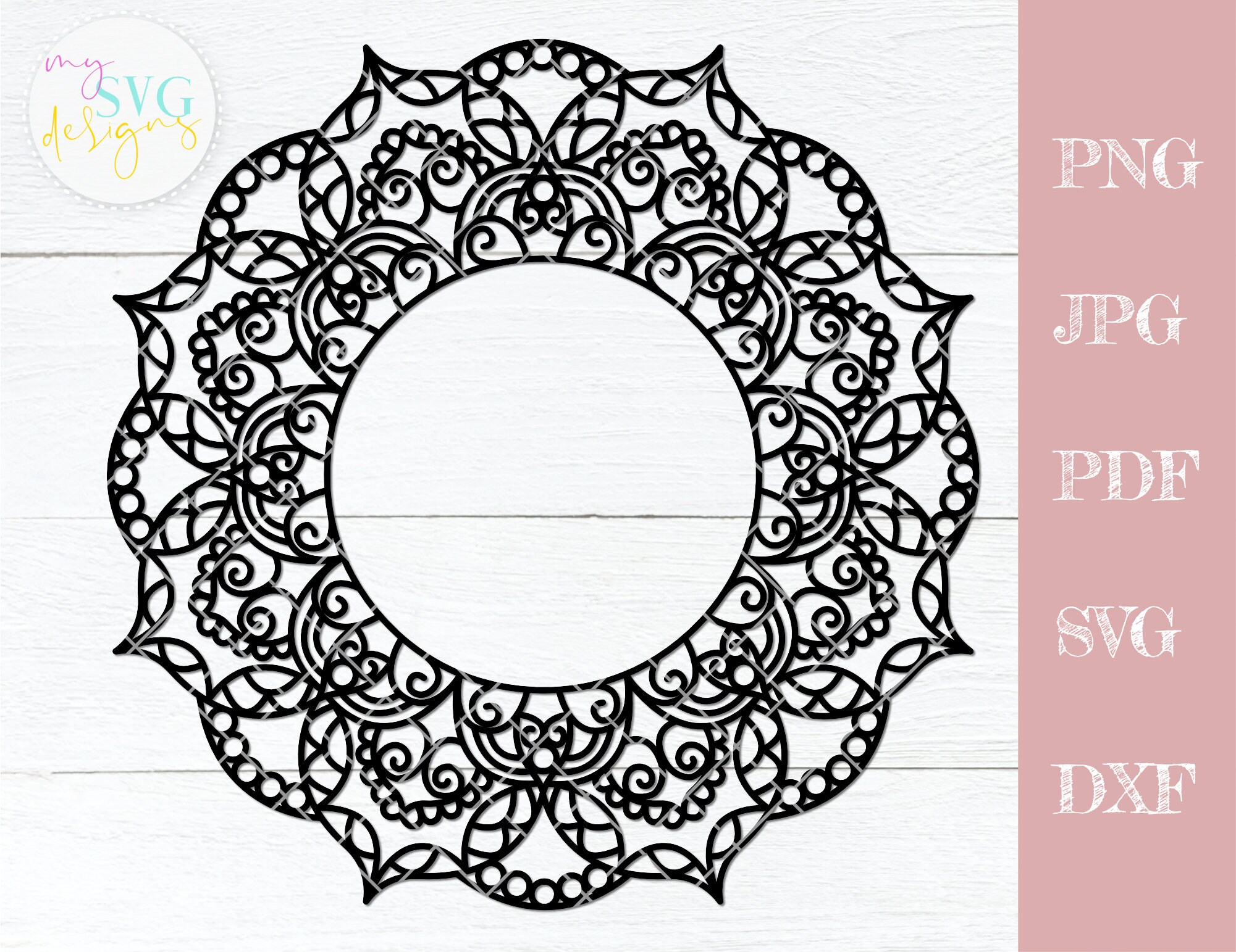 Mandala Frame Svg Monogram Frame Svg Mandala Svg Mandala - Etsy Australia