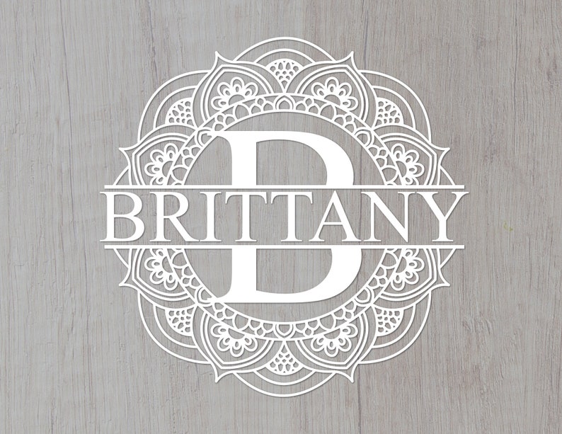 Split monogram B svg Monogram frame svg Mailbox decal svg | Etsy