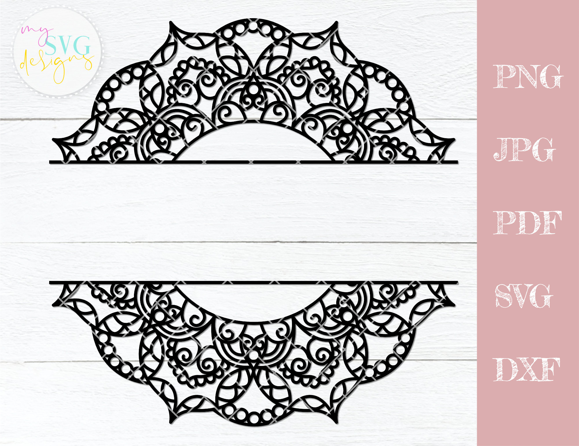 Split Monogram Svg Monogram Frame Svg Mailbox Decal Svg | Etsy