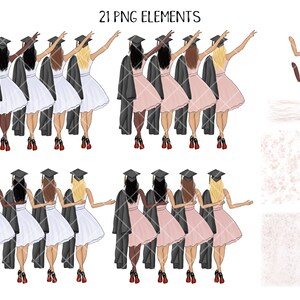 Graduation Clipart, Best Friends Clipart, Customizable Clipart ...