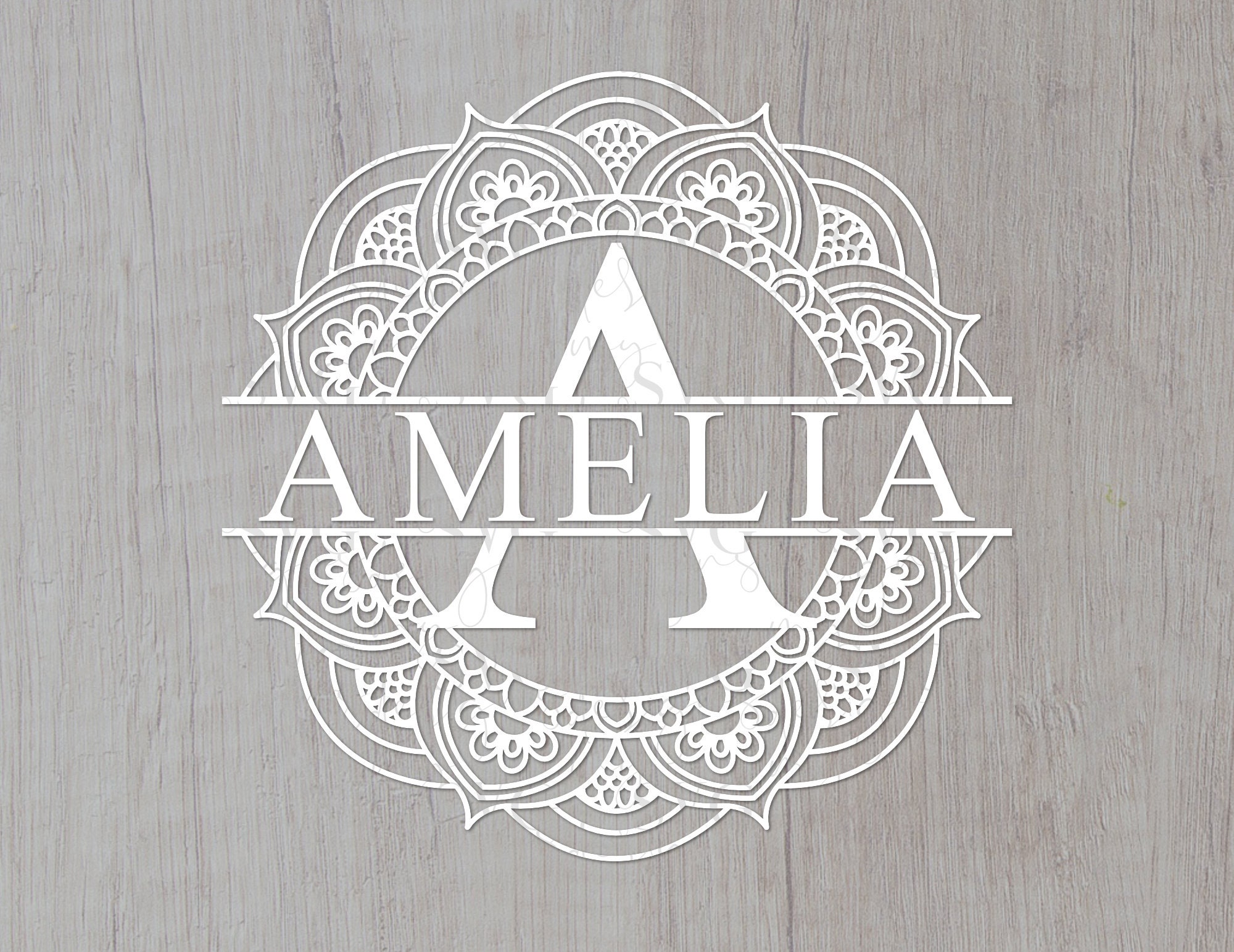 Split Monogram Svg Bundle Monogram Frame Svg Mailbox Decal - Etsy