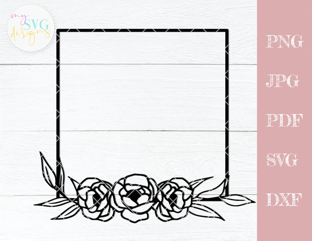 Rose Svg Rose Frame Svg Flower Svg Files Flower Frame Svg - Etsy Denmark