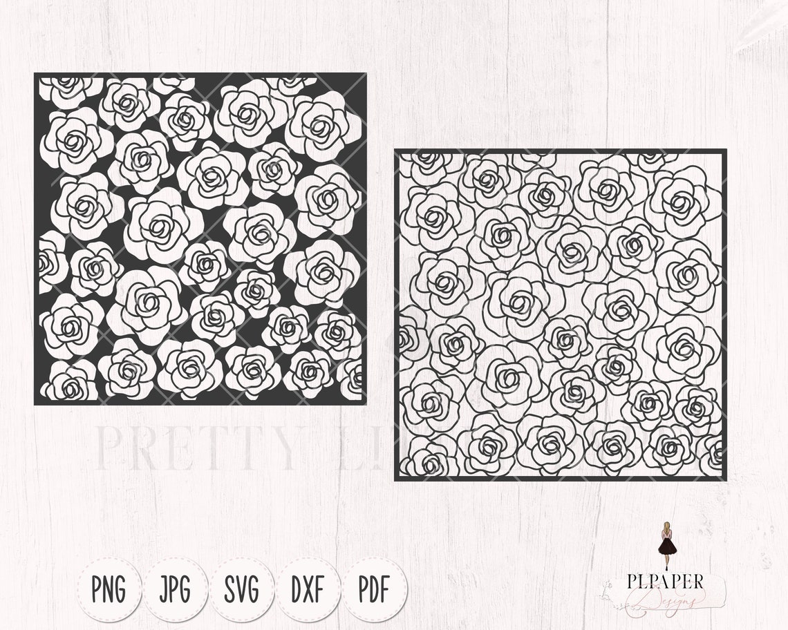 Flower Pattern Svg Floral Svg Cut File Floral Lace Svg - Etsy