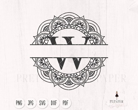 Split Monogram Svg W W Monogram Svg Wreath Monogram Svg | Etsy