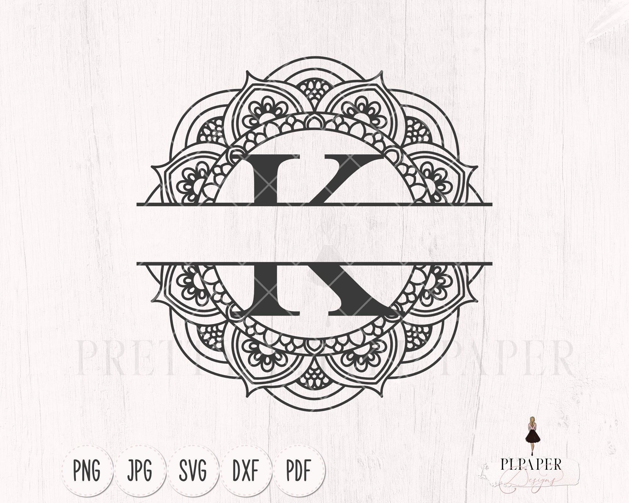 Split Monogram Svg K, K Monogram Svg, Wreath Monogram Svg, Mailbox ...