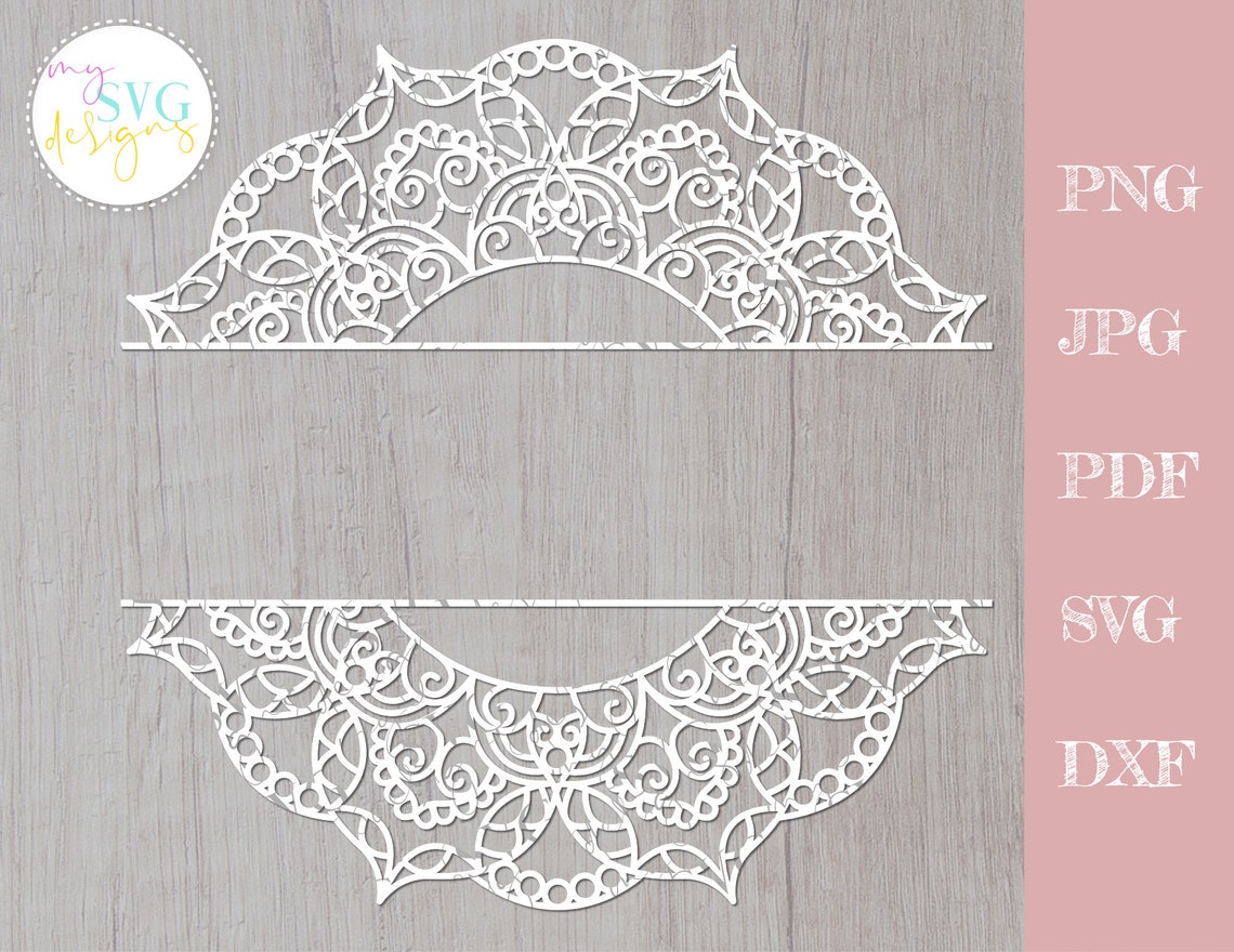 Split Monogram Svg Monogram Frame Svg Mailbox Decal Svg | Etsy