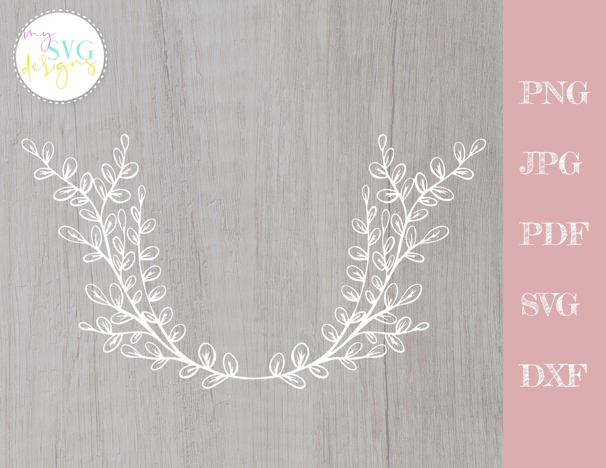 Laurel svg Mailbox decal svg Family name svg Monogram frame | Etsy