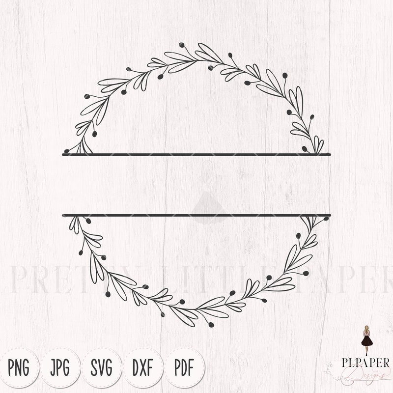 Split Wreath Svg - Etsy