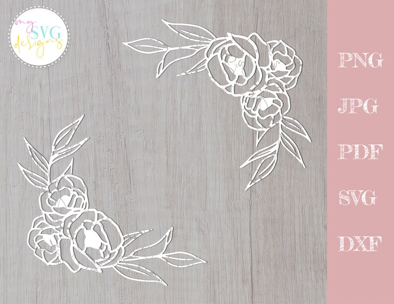 Rose Svg Rose Frame Svg Flower Svg Files Flower Border Svg - Etsy