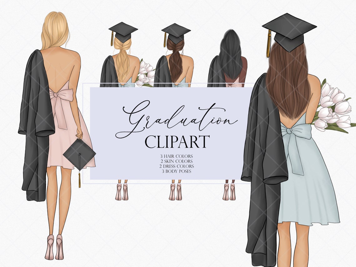 Graduation Clipart, Best Friends Clipart, Graduation Girl Clip Art ...