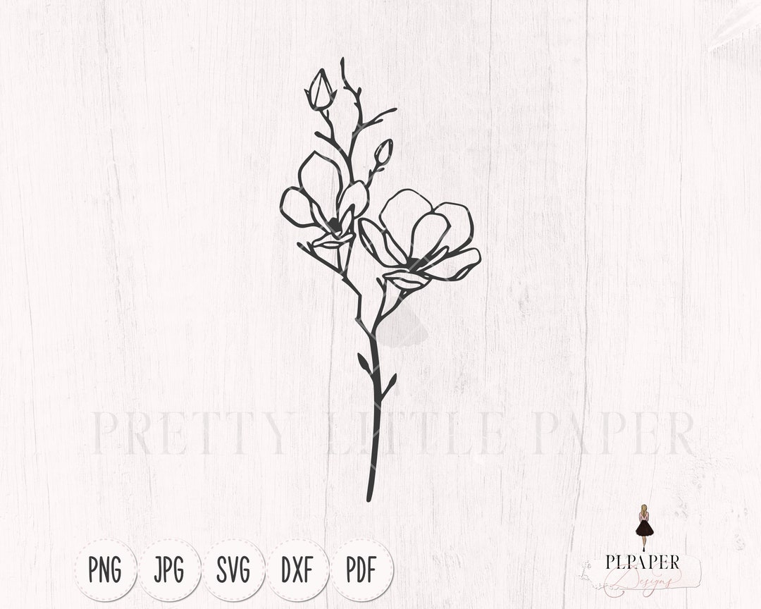Svg Flowers, Flower Svg, Magnolia Svg, Floral Svg, Floral Border Svg ...