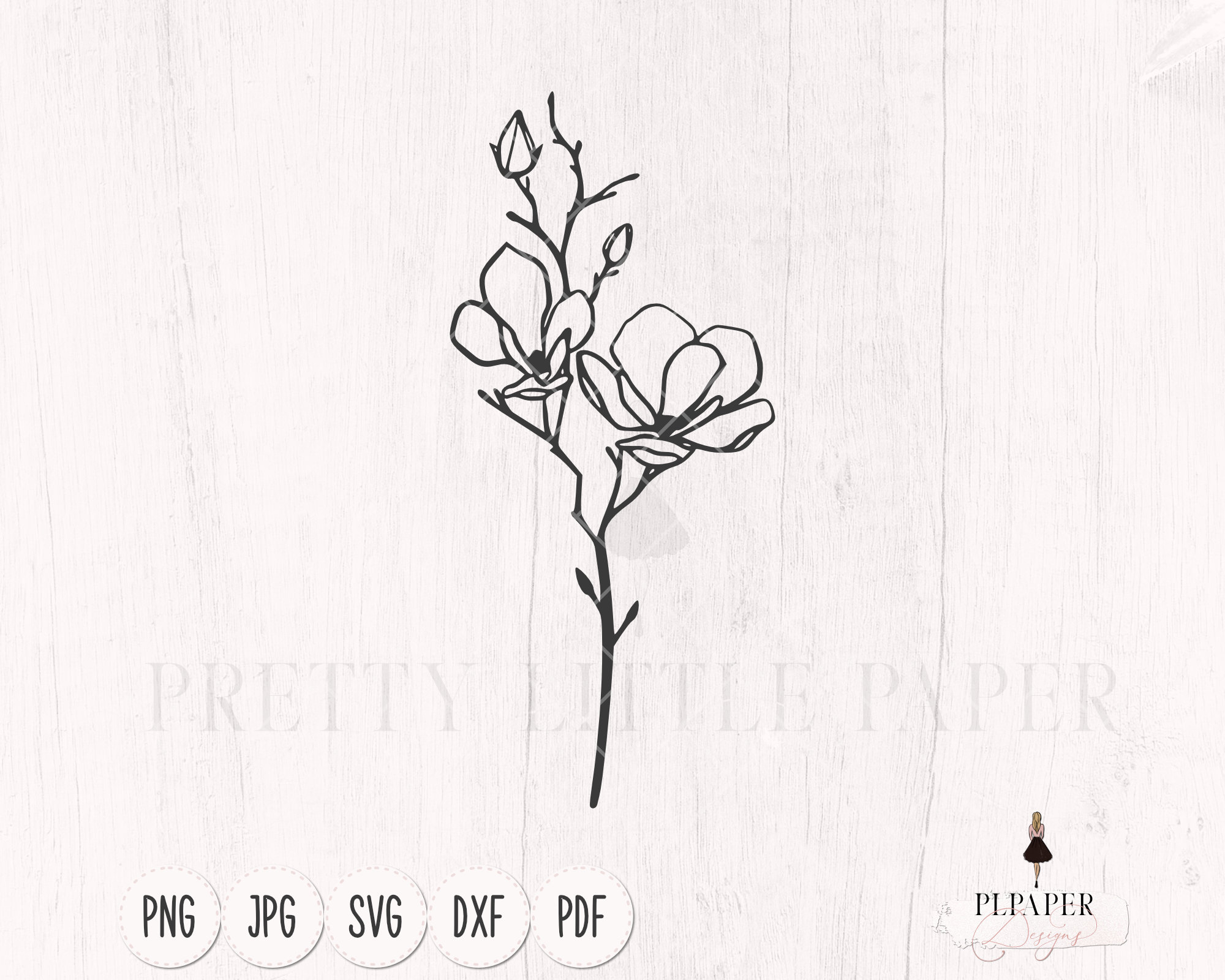 Svg Flowers Flower Svg Magnolia Svg Floral Svg Floral - Etsy