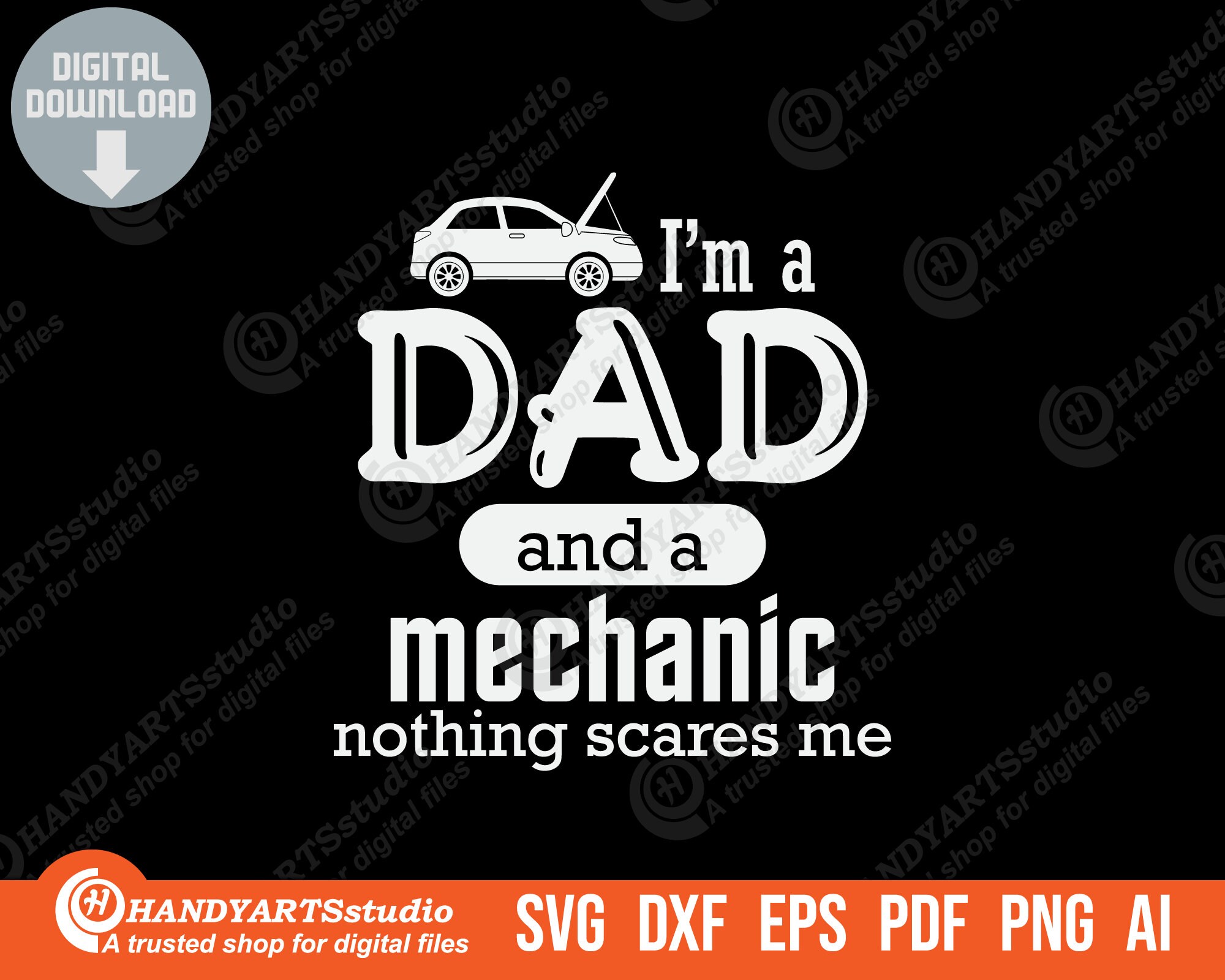 I'm a Dad and a Mechanic Nothing Scares Me Svg Mechanic - Etsy UK