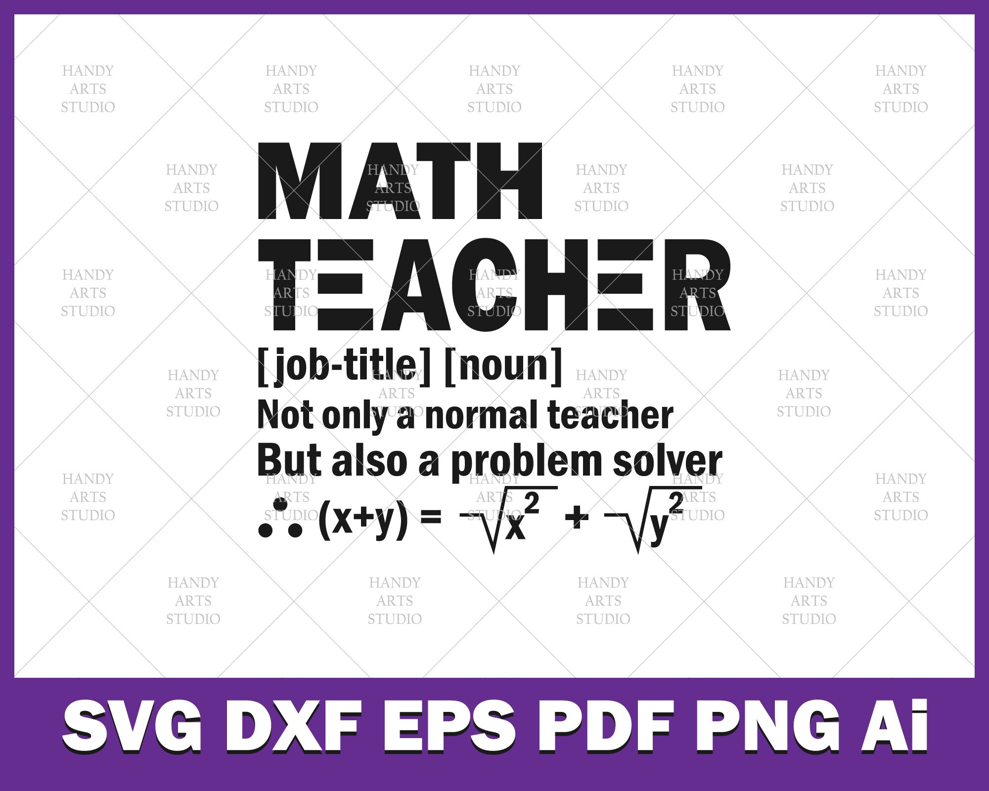 Math teacher svg cutting file for cricut and silhouette | Etsy