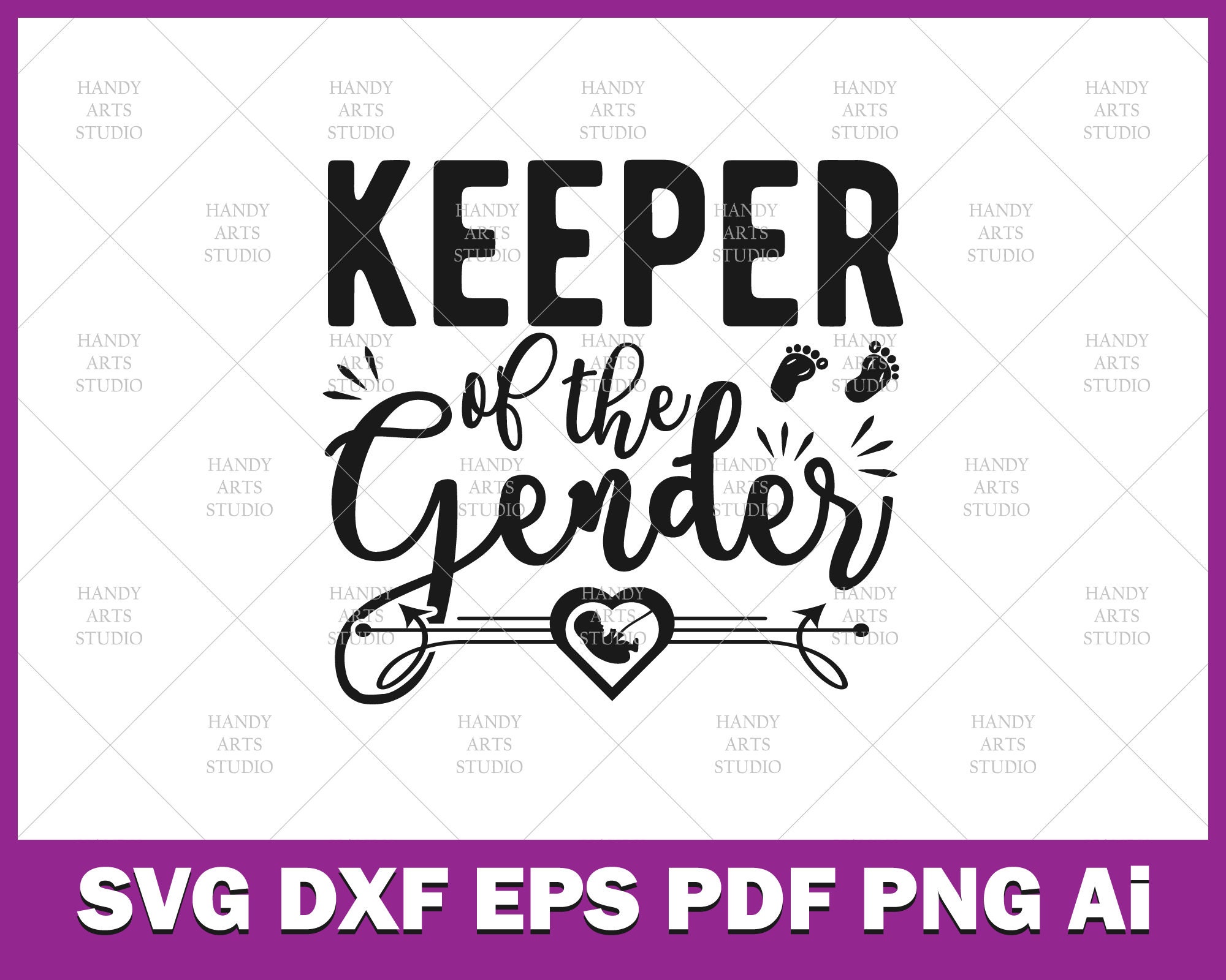 Keeper of the gender svg cutting file for cricut and | Etsy