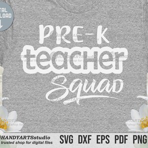 Pre-k Teacher Squad Svg File for Cricut and Silhouette - Etsy