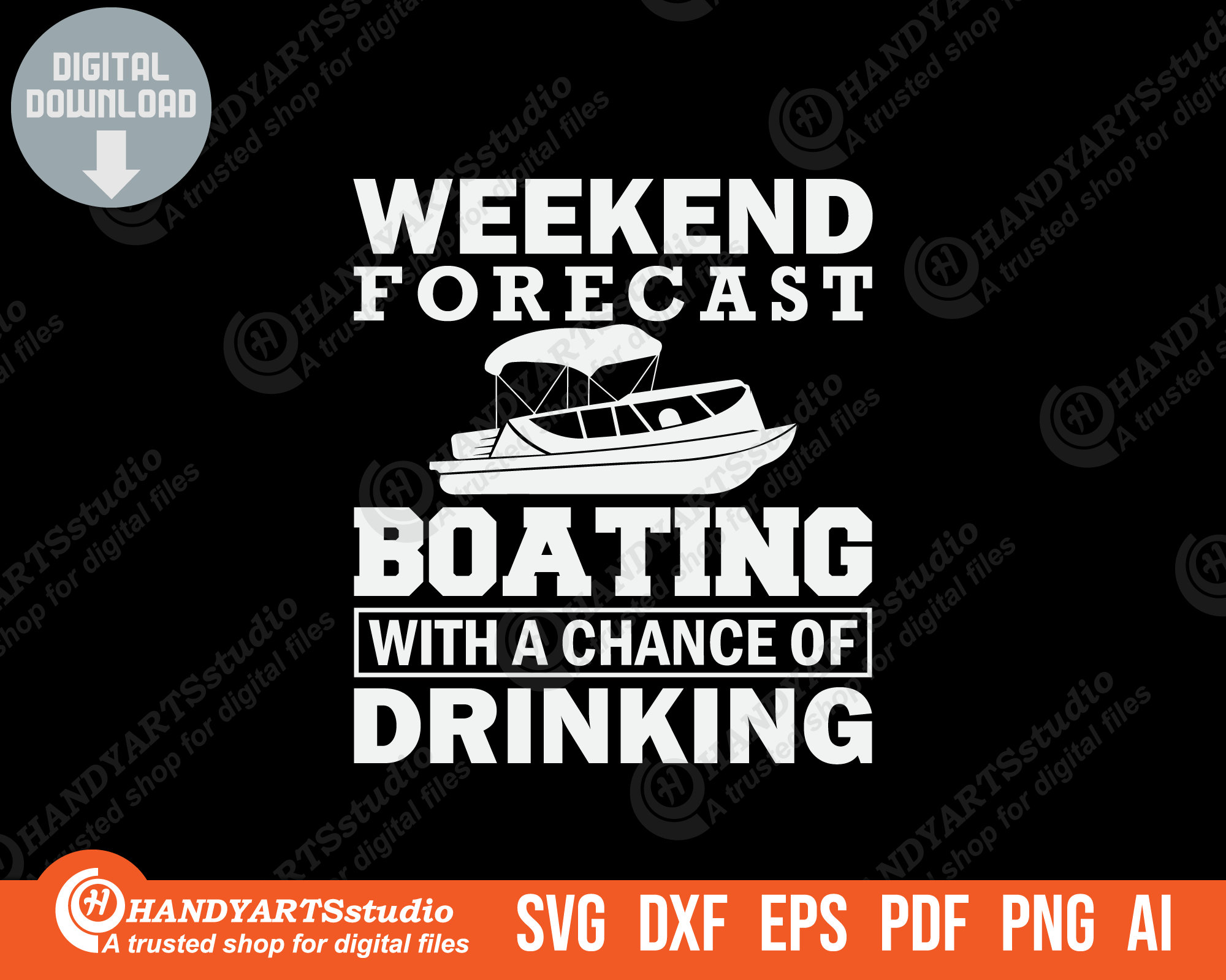 Weekend forecast pontoon boating with a chance of drinking | Etsy