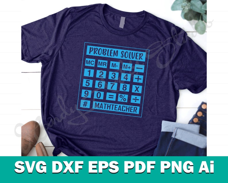 Problem Solver Math Teacher Svg File for Cricut Math Teacher | Etsy