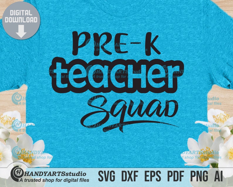 Pre-k Teacher Squad Svg File for Cricut and Silhouette - Etsy