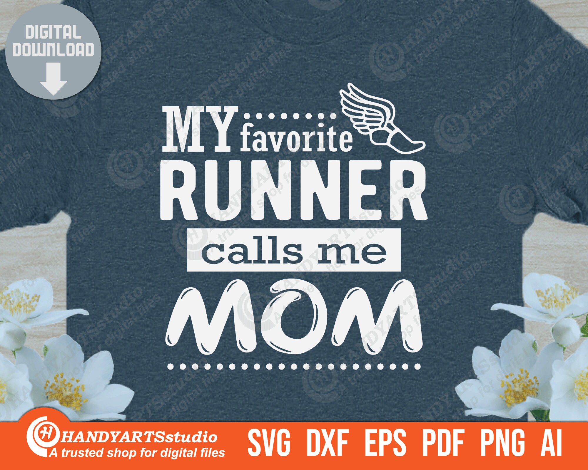 My Favorite Runner Calls Me Mom Svg File Runner Mom Svg - Etsy