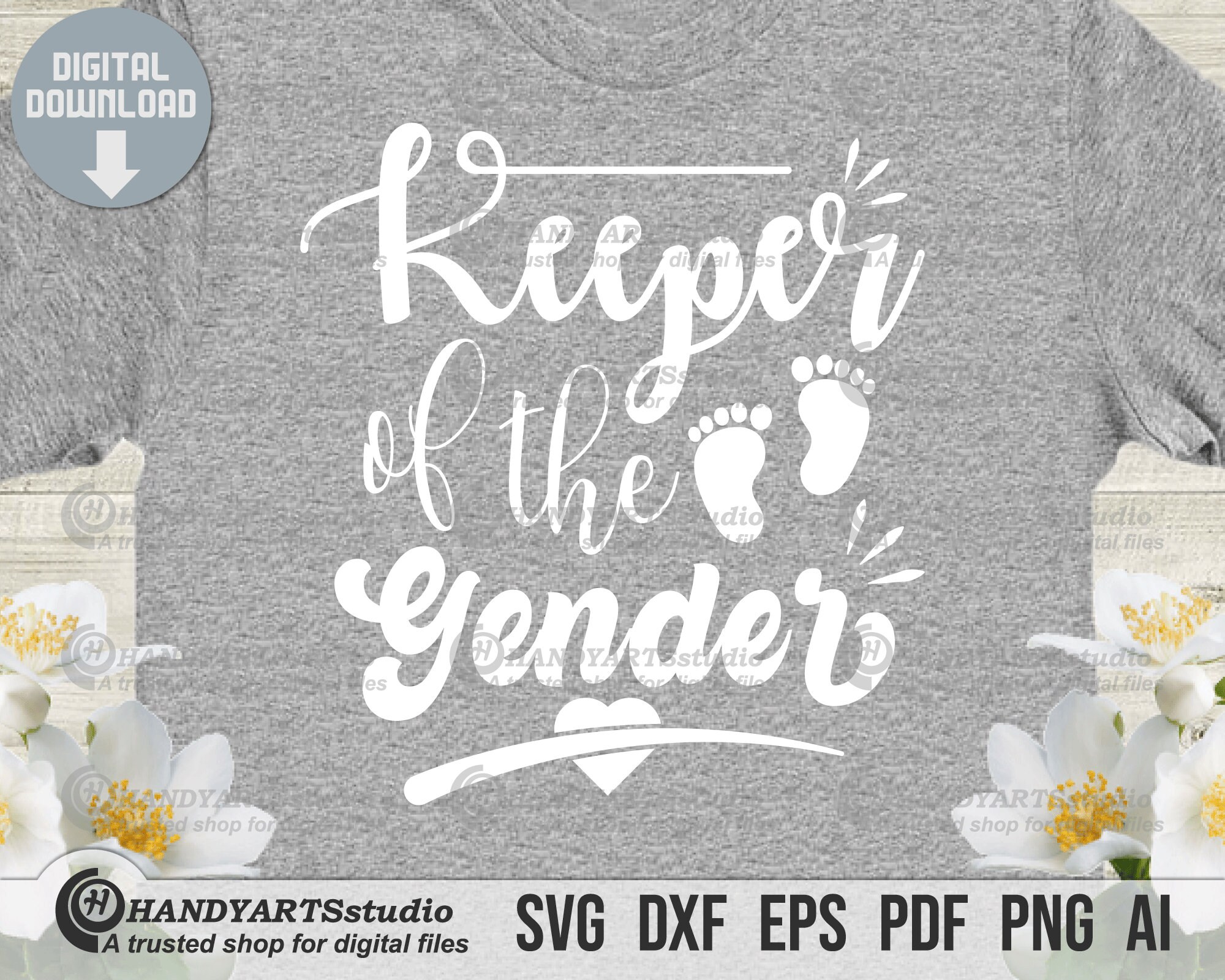 Keeper of the Gender Svg Cutting File for Cricut and | Etsy