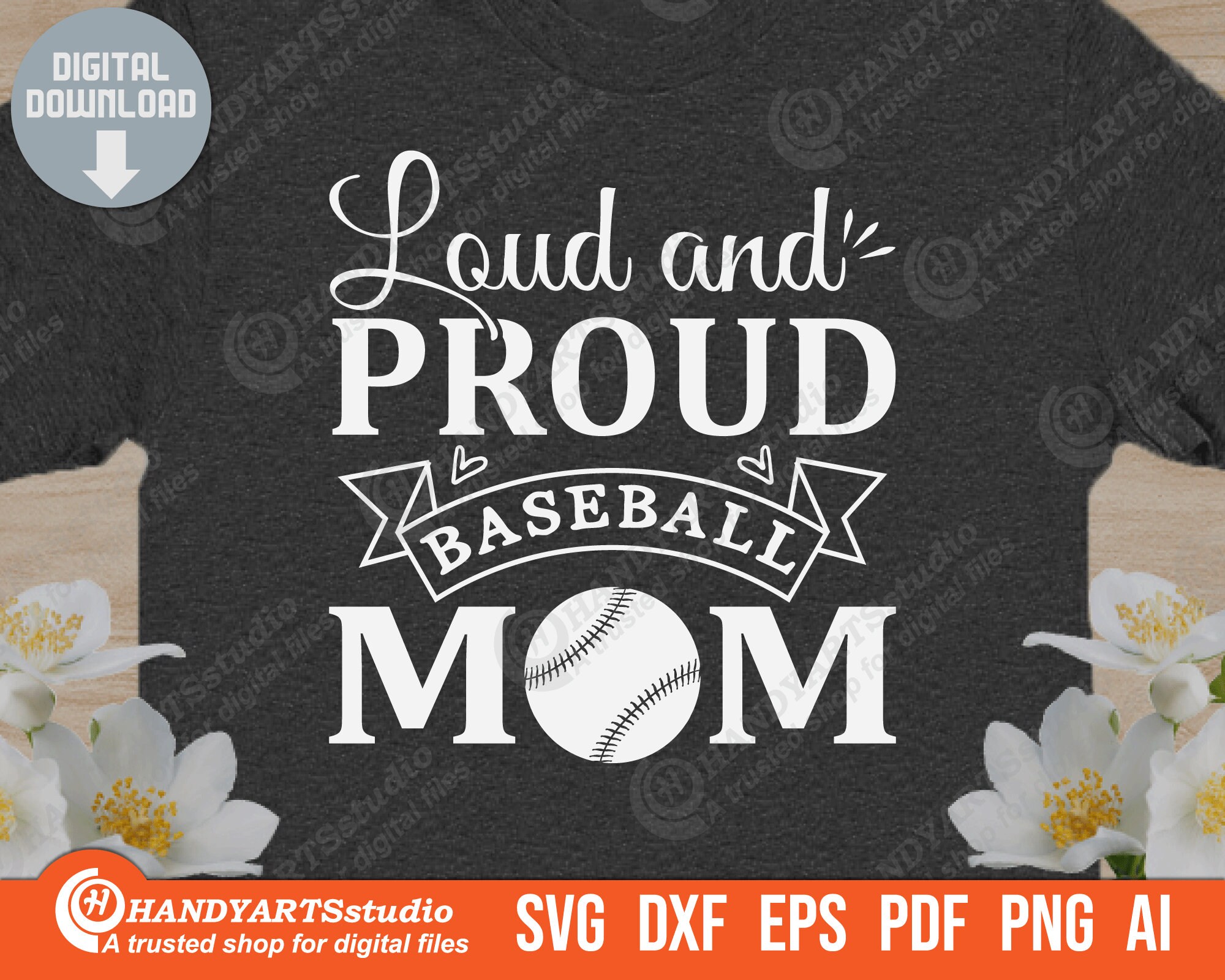 Loud And Proud Baseball Mom Svg Cutting File Sports Mom Svg Etsy