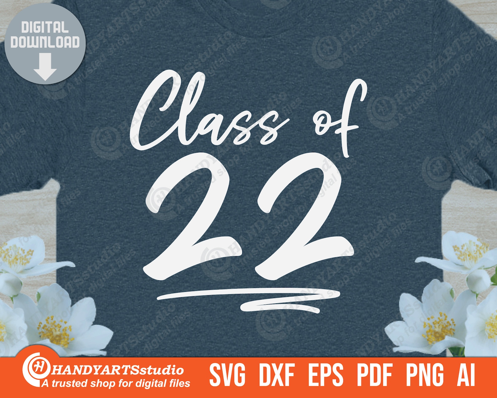 Class of 22 Svg Cut File for Cricut or Silhouette Graduation - Etsy