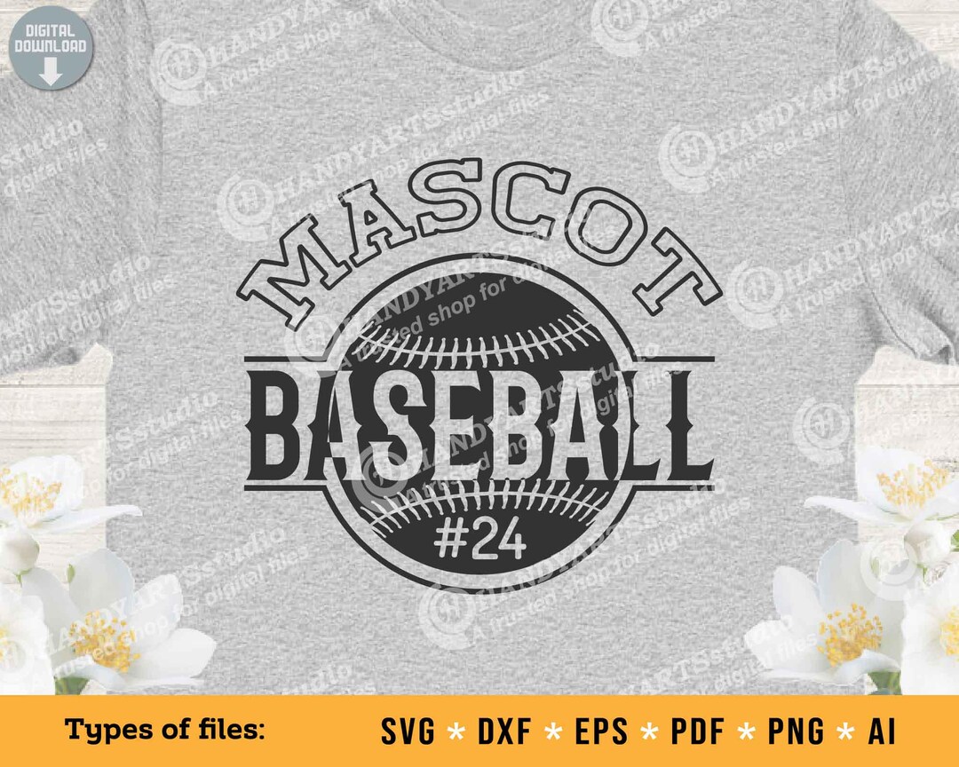 Mascot Baseball Svg Cut File, Baseball Team Shirt Png, Baseball Mom ...