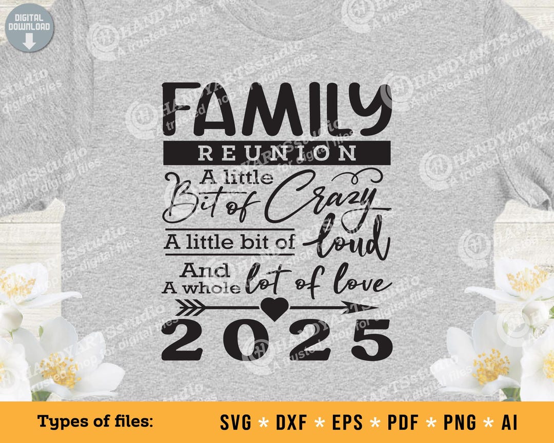 Family Reunion 2025 Svg Print-ready Cut File, Family Quote Svg, Family ...